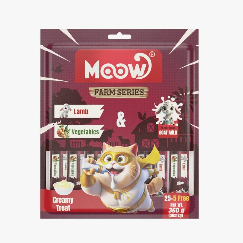 Moow [15] Kuzu Etli&Sebzeli Keçi Sütlü 12gr x 30' lu Kedi Krema Ödülü ...